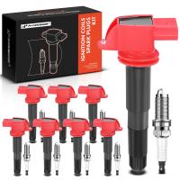 China 8x Red Ignition Coil & IRIDIUM Spark Plug Kits for Porsche Cayenne 08-14 Panamera for sale