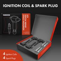 China 4x Black Ignition Coil & IRIDIUM Spark Plug Kits for Subaru Crosstrek 16-17 Legacy for sale