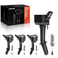 China 4x Black Ignition Coil & IRIDIUM Spark Plug Kits for Chevy Malibu Equinox Buick for sale