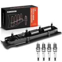 China 1x Black Ignition Coil & 4x IRIDIUM Spark Plug Kits for Chevrolet Malibu 04-06 for sale