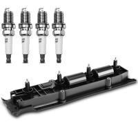 China 1x Black Ignition Coil & 4x IRIDIUM Spark Plug Kits for Chevrolet Malibu 04-06 for sale