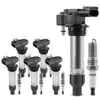 China 6x Black Ignition Coil & IRIDIUM Spark Plug Kits for Cadillac ATS CTS SRX Buick for sale