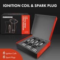 China 6x Black Ignition Coil & IRIDIUM Spark Plug Kits for Cadillac ATS CTS SRX Buick for sale
