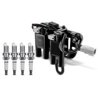 China 1x Black Ignition Coil & 4x IRIDIUM Spark Plug Kits for Hyundai Elantra Kia 2.0L for sale