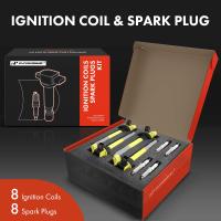China 8x Yellow Ignition Coil & IRIDIUM Spark Plug Kits for Ford Mustang F-150 V8 5.0L for sale