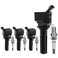 China 4x Black Ignition Coil & IRIDIUM Spark Plug Kits for GMC Canyon Chevy 2007-2012 for sale