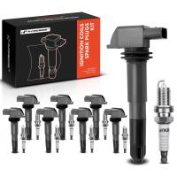 China 8x Black Ignition Coil & IRIDIUM Spark Plug Kits for Porsche Cayenne 03-06 4.5L for sale