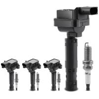 China 4x Black Ignition Coil & IRIDIUM Spark Plug Kits for Mercedes-Benz C230 03-05 for sale