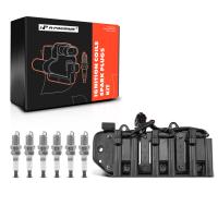 China 1x Black Ignition Coil & 6x IRIDIUM Spark Plug Kits for Hyundai Sonata Kia for sale