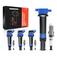 China 4x Ignition Coil & IRIDIUM Spark Plug Kits for Hyundai Accent Dodge Attitude Kia for sale