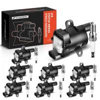 China 8x Black Ignition Coil & IRIDIUM Spark Plug Kits for Chevy Cadillac GMC Hummer for sale