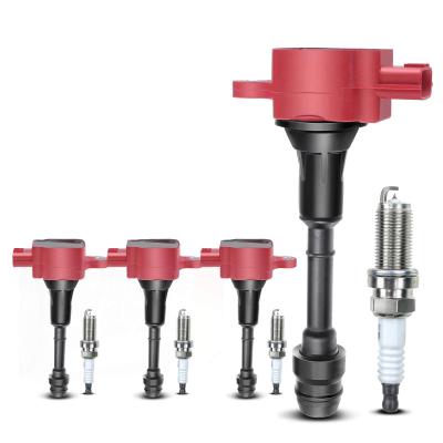 China 4x Ignition Coil & IRIDIUM Spark Plug Kits for Nissan Altima Sentra X-Trail for sale