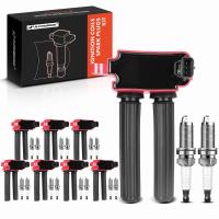 China 8x Red Ignition Coil & 16x IRIDIUM Spark Plug Kits for Chrysler Dodge Jeep V8 5.7L for sale