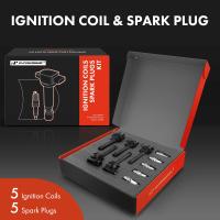 China 5x Black Ignition Coil & IRIDIUM Spark Plug Kits for Volvo C70 S60 V70 L5 L6 for sale