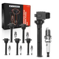 China 6x Black Ignition Coil & IRIDIUM Spark Plug Kits for Honda Acura Isuzu 3.5L 3.2L for sale