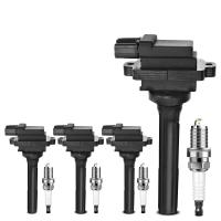China 4x Black Ignition Coil & IRIDIUM Spark Plug Kits for Suzuki Aerio Chevrolet for sale