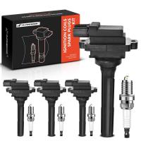 China 4x Black Ignition Coil & IRIDIUM Spark Plug Kits for Suzuki Aerio Chevrolet for sale