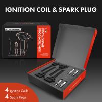 China 4x Black Ignition Coil & IRIDIUM Spark Plug Kits for Suzuki Aerio Chevrolet for sale