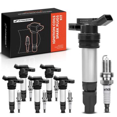 China 6x Black Ignition Coil & IRIDIUM Spark Plug Kits for Volvo S60 S80 Land Rover for sale
