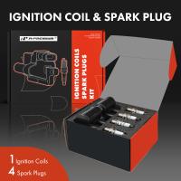 China 1x Black Ignition Coil & 4x IRIDIUM Spark Plug Kit for Chevrolet Pontiac Suzuki for sale