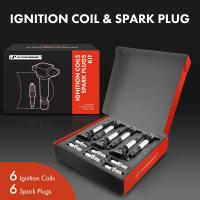 China 6x Black Ignition Coil & IRIDIUM Spark Plug Kits for Volvo S60 S80 Land Rover for sale