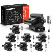 China 8x Black Ignition Coil & IRIDIUM Spark Plug Kits for Chevy GMC Cadillac Hummer for sale