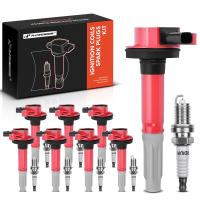 China 8x Red Ignition Coil & IRIDIUM Spark Plug Kits for Ford Mustang 11-15 F-150 5.0L for sale