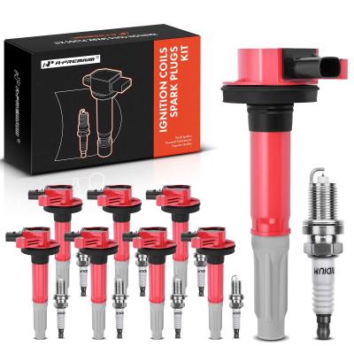 China 8x Red Ignition Coil & IRIDIUM Spark Plug Kits for Ford Mustang 11-15 F-150 5.0L for sale