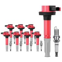 China 8x Red Ignition Coil & IRIDIUM Spark Plug Kits for Ford Mustang 11-15 F-150 5.0L for sale