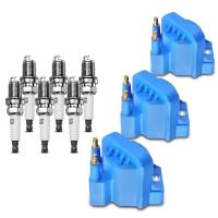 China 3x Blue Ignition Coil & IRIDIUM Spark Plug Kits for Buick Allure 2005-2008 Chevy for sale