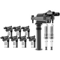 China 8x Black Ignition Coil & 16x IRIDIUM Spark Plug Kits for Chrysler 300 2005 Dodge for sale