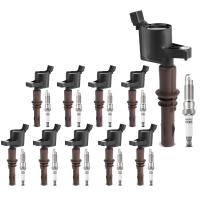 China 10x Black Ignition Coil & IRIDIUM Spark Plug Kits for Ford Expedition 08-14 F-150 for sale