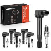 China 6x Black Ignition Coil & IRIDIUM Spark Plug Kits for Honda Accord 00-02 Acura for sale