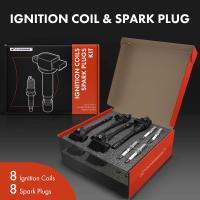 China 8x Black Ignition Coil & IRIDIUM Spark Plug Kits for Nissan Armada INFINITI QX56 for sale