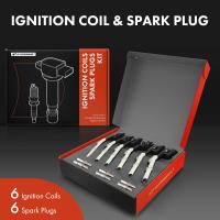 China 6x Black Ignition Coil & IRIDIUM Spark Plug Kits for Mercedes-Benz C350 ML350 for sale