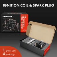 China 1x Black Ignition Coil & 4x IRIDIUM Spark Plug Kits for Subaru Forester 09-10 for sale
