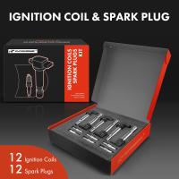 China 12x Black Ignition Coil & IRIDIUM Spark Plug Kits for Audi A8 Quattro 12-16 6.3L for sale