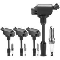 China 4x Black Ignition Coil & IRIDIUM Spark Plug Kits for Toyota RAV4 Camry Lexus for sale