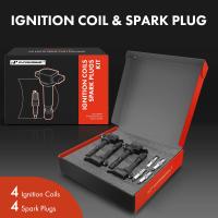 China 4x Gray Ignition Coil & IRIDIUM Spark Plug Kits for Hyundai Elantra Kia for sale