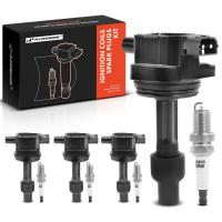 China 4x Black Ignition Coil & IRIDIUM Spark Plug Kits for Volvo S40 V40 00-04 L4 1.9L for sale