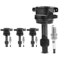 China 4x Black Ignition Coil & IRIDIUM Spark Plug Kits for Volvo S40 V40 00-04 L4 1.9L for sale