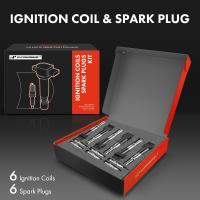 China 6x Black Ignition Coil & IRIDIUM Spark Plug Kits for Volkswagen Golf 02-05 Jetta for sale