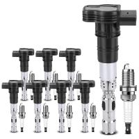 China 8x Black Ignition Coil & IRIDIUM Spark Plug Kits for VW Phaeton Touareg 4.2L for sale