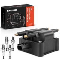 China 1x Black Ignition Coil & 4x IRIDIUM Spark Plug Kits for Mini Cooper 03-08 1.6L for sale