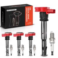 China 4x Ignition Coil & IRIDIUM Spark Plug Kits for Audi A4 A5 Q7 Porsche Volkswagen for sale