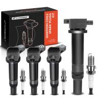 China 4x Ignition Coil & IRIDIUM Spark Plug Kits for Hyundai Accent Kia Rio 06-11 for sale