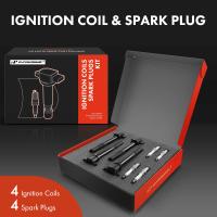 China 4x Ignition Coil & IRIDIUM Spark Plug Kits for Hyundai Accent Kia Rio 06-11 for sale