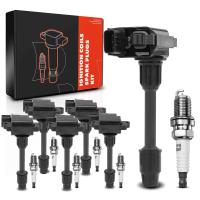 China 6x Black Ignition Coil & IRIDIUM Spark Plug Kits for Nissan Maxima Infiniti for sale