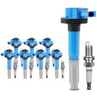 China 8x Blue Ignition Coil & IRIDIUM Spark Plug Kits for Ford F-150 Mustang V8 5.0L for sale