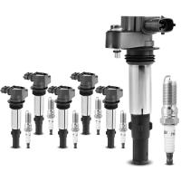 China 6x Black Ignition Coil & IRIDIUM Spark Plug Kits for Buick Allure Cadillac CTS for sale